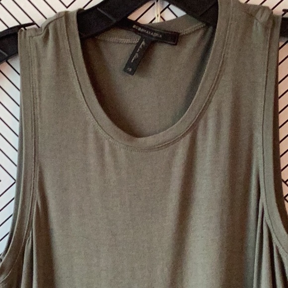 BCBGMaxAzria | Tops | Euc Bcbg Max Azria Olive Green Tunic With Mesh ...